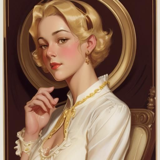 Assiduous, style by J.C Leyendecker, Cecil Aldin - AI Generated Artwork ...