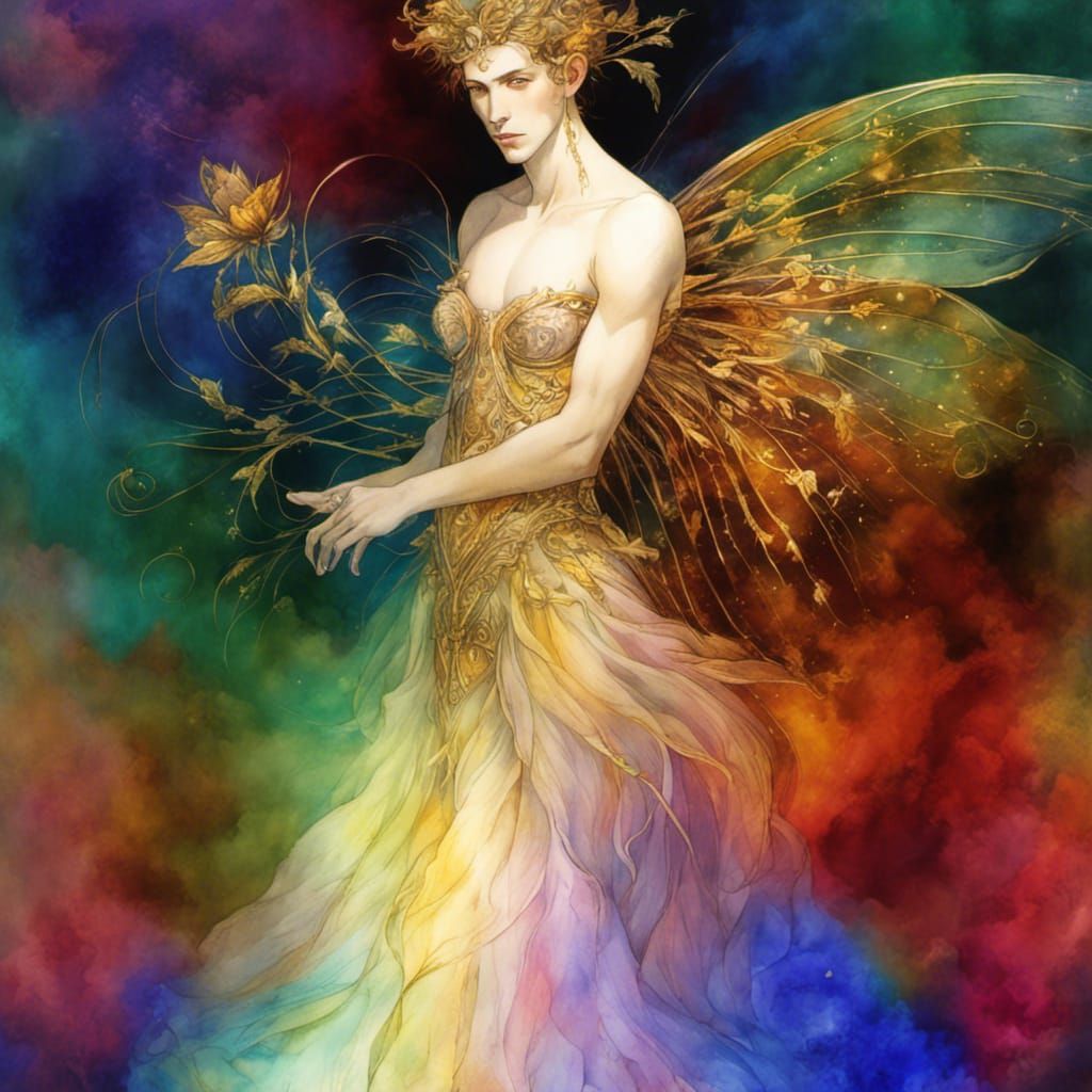 Fluidity, inspired by Authur Rackham - AI Generated Artwork - NightCafe Creator