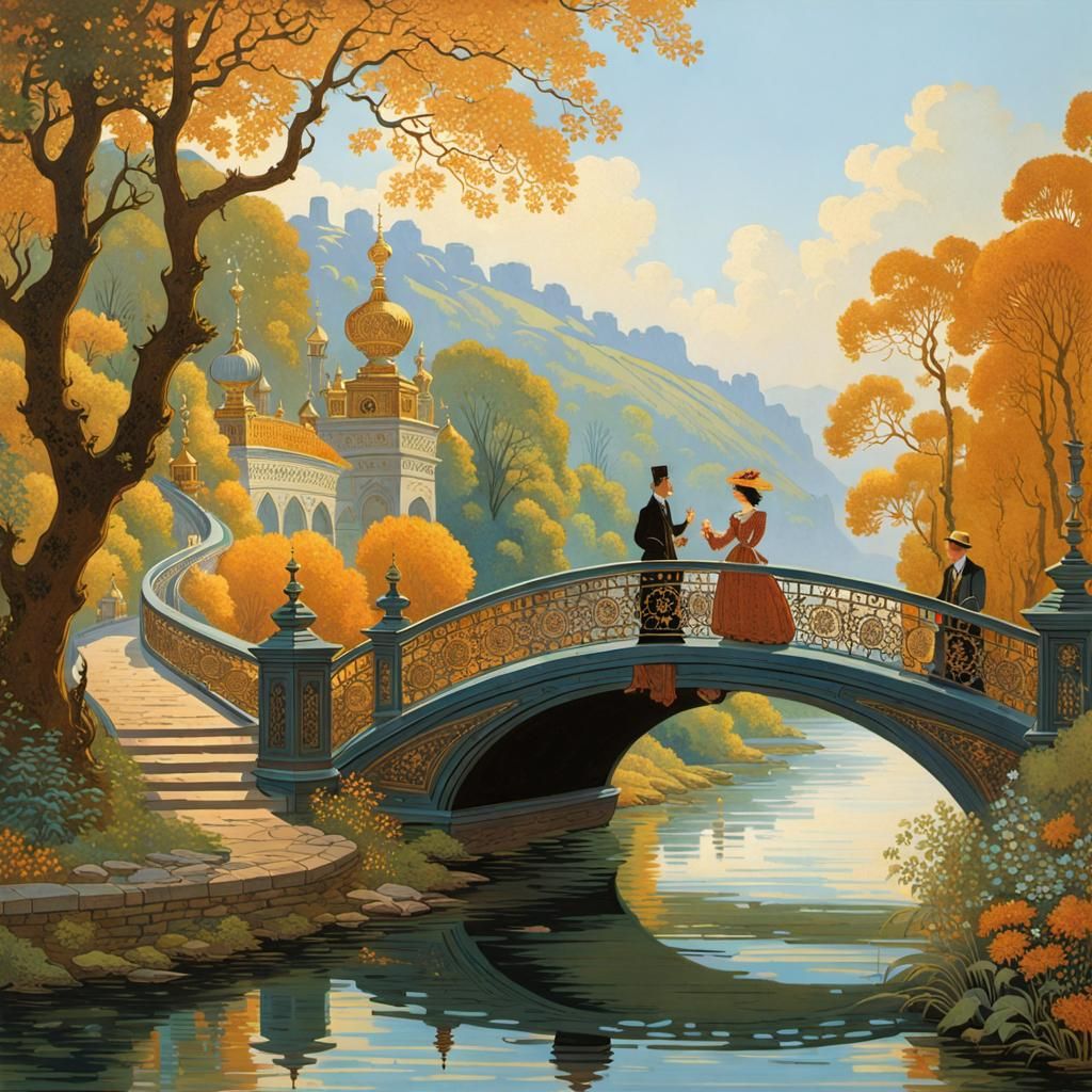 Bridge Encounter - AI Generated Artwork - NightCafe Creator