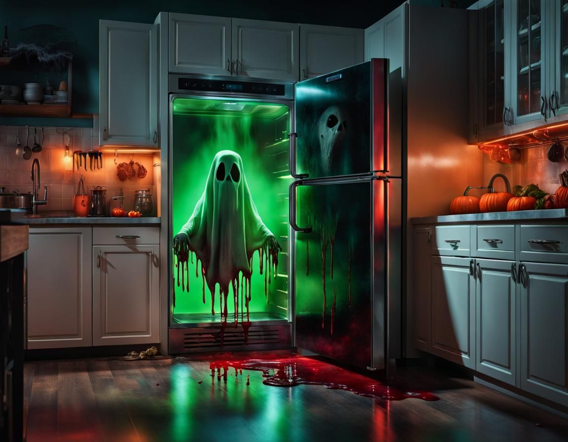 Haunted Fridge - AI Generated Artwork - NightCafe Creator