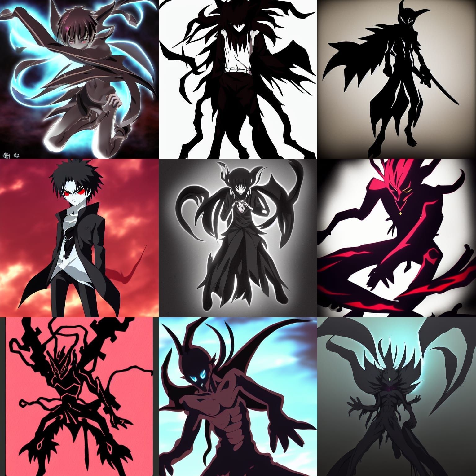 Anime shadow demon - AI Generated Artwork - NightCafe Creator