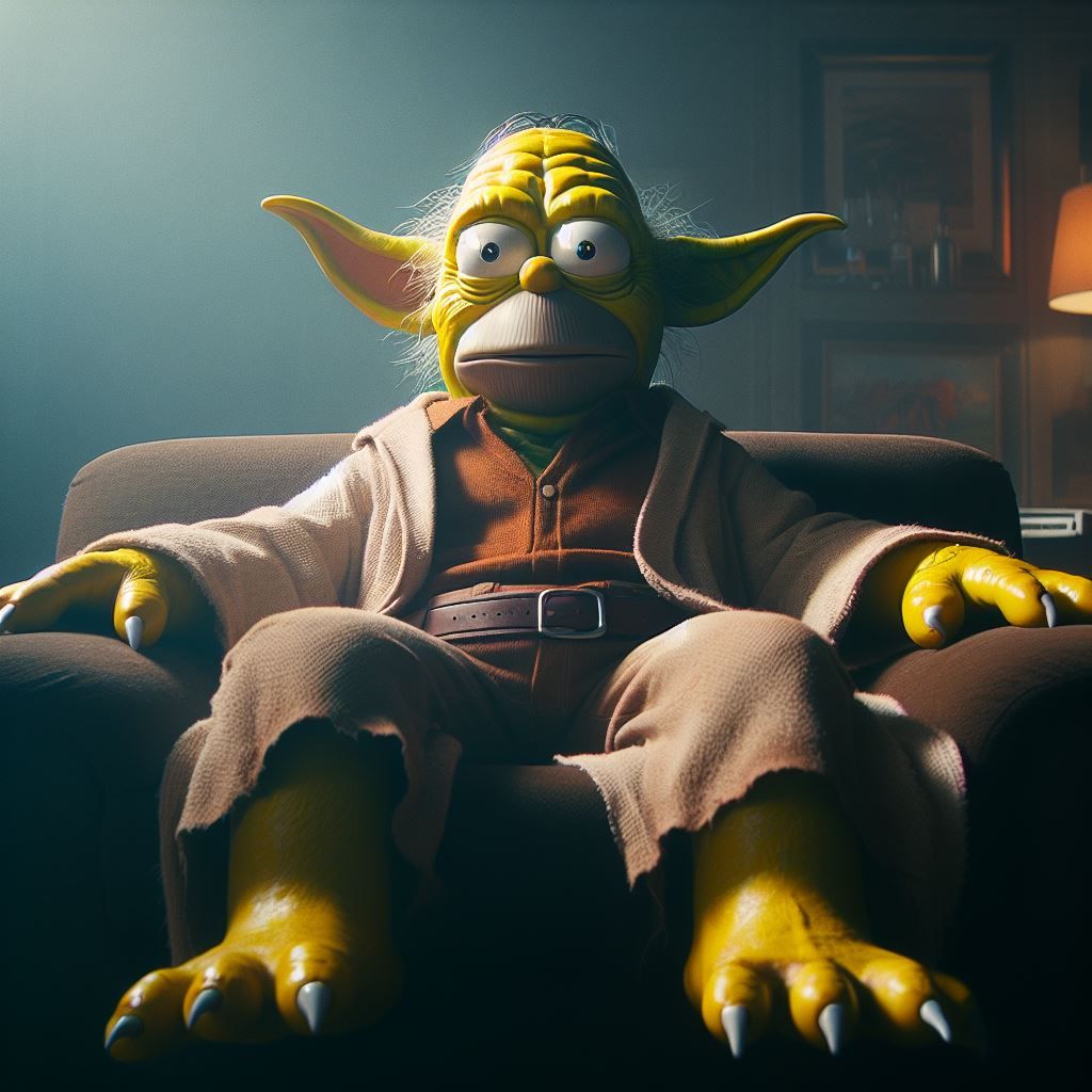 Yoda Simpson - AI Generated Artwork - NightCafe Creator