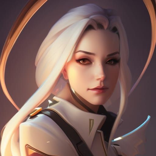 mercy from overwatch - AI Generated Artwork - NightCafe Creator