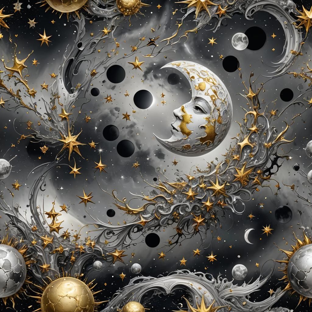 Moon Face - AI Generated Artwork - NightCafe Creator