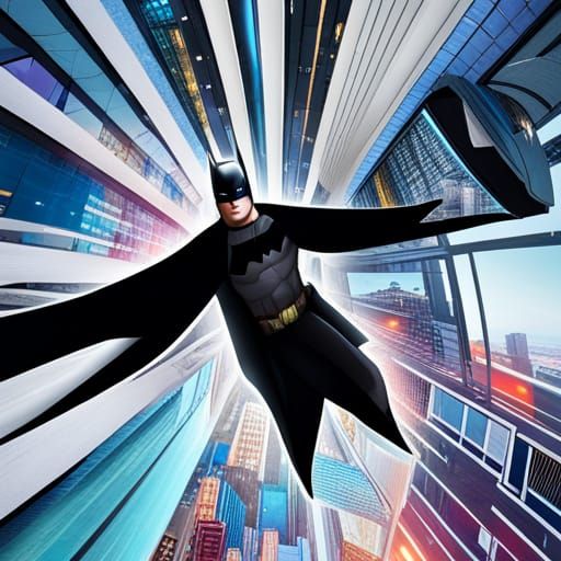 Batman Falling - AI Generated Artwork - NightCafe Creator