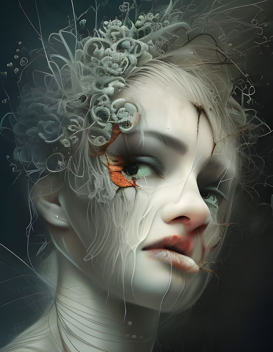 Exploding Dead Flowers - AI Generated Artwork - NightCafe Creator