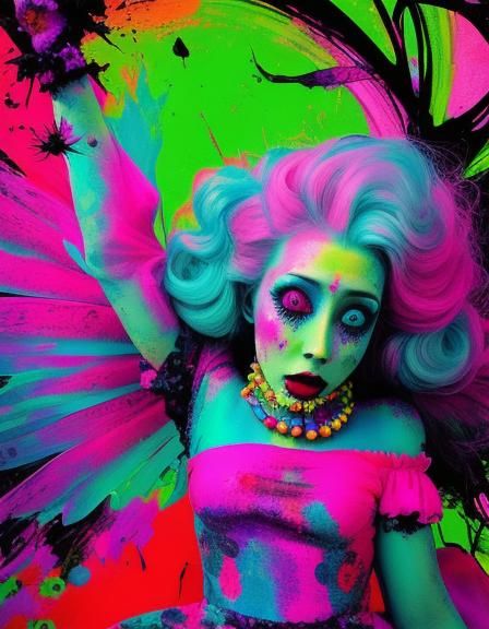 lady trapped in colors - AI Generated Artwork - NightCafe Creator