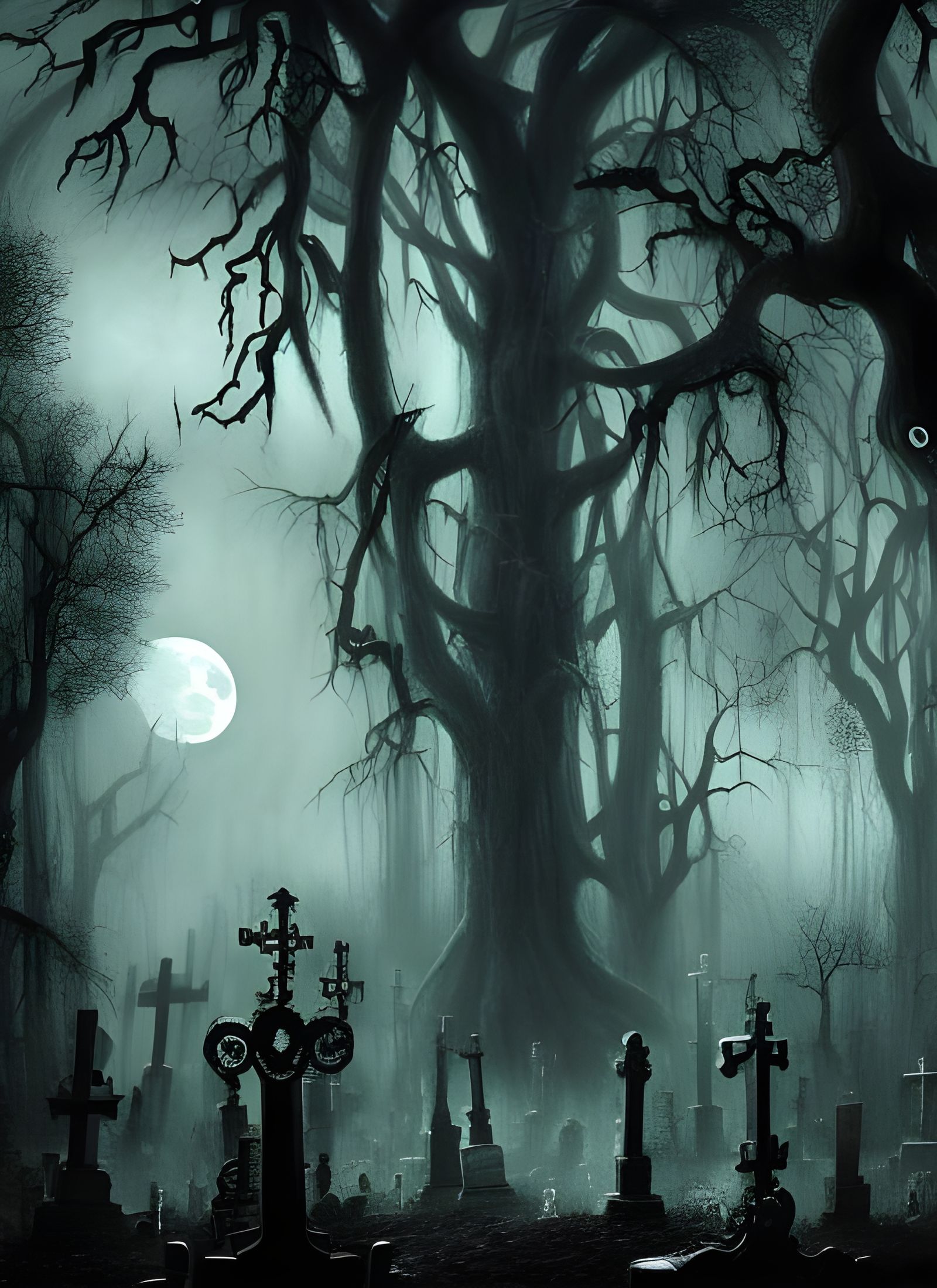 Forgotten Cemetery - AI Generated Artwork - NightCafe Creator