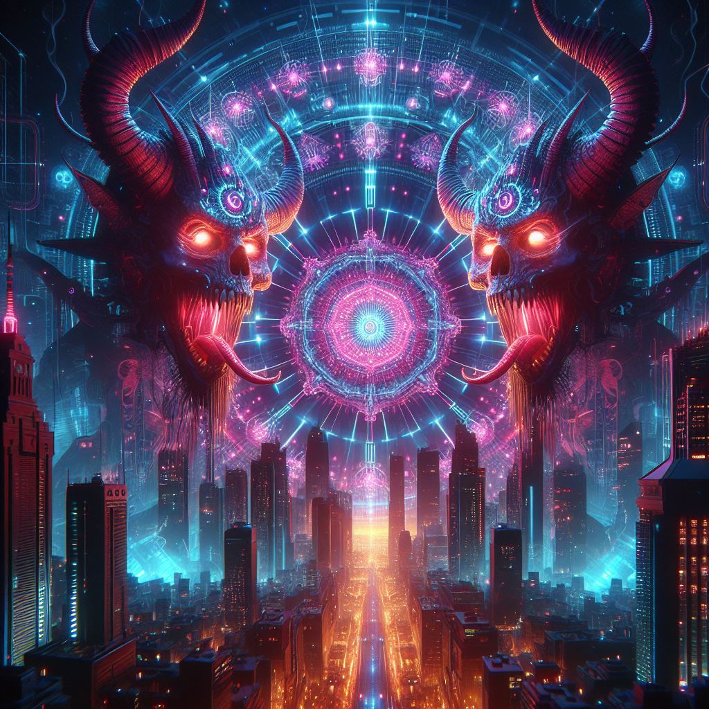 digital demons make the night feel heavenly - AI Generated Artwork ...