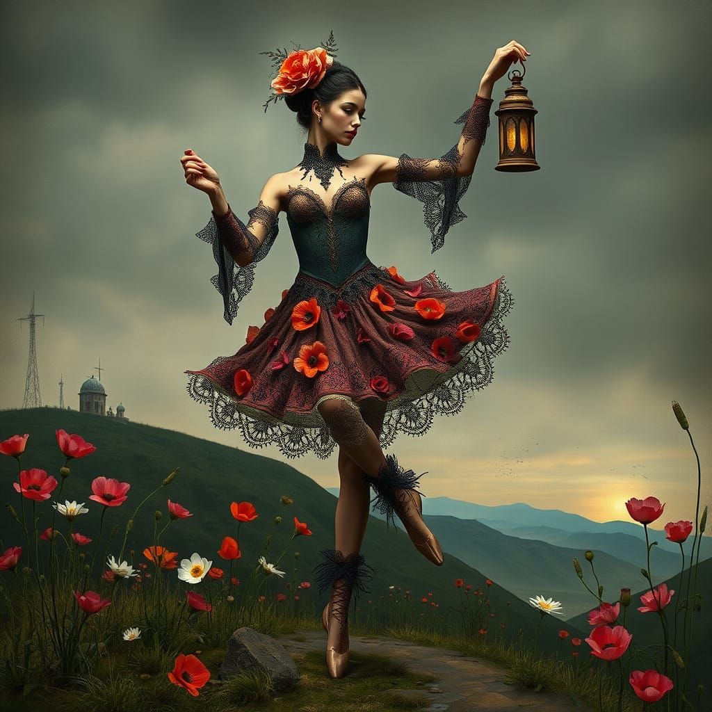 Ballerina - Gothic Ballerina Dances in a Hieronymus Bosch-I...