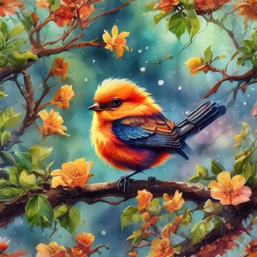 Cute little bird - AI Generated Artwork - NightCafe Creator