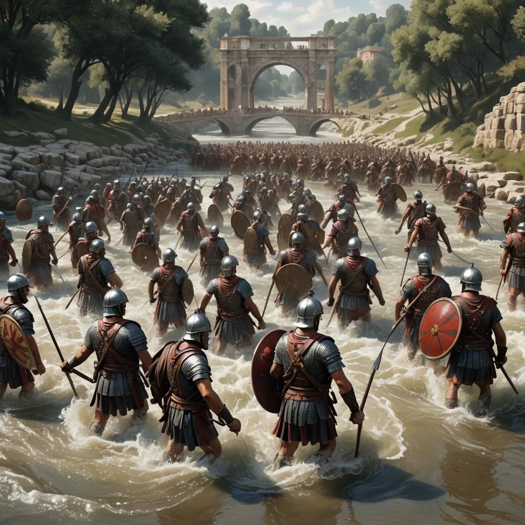 Crossing the Rubicon - AI Generated Artwork - NightCafe Creator