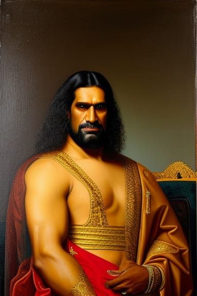 The Great Khali, renaissance painting - AI Generated Artwork ...