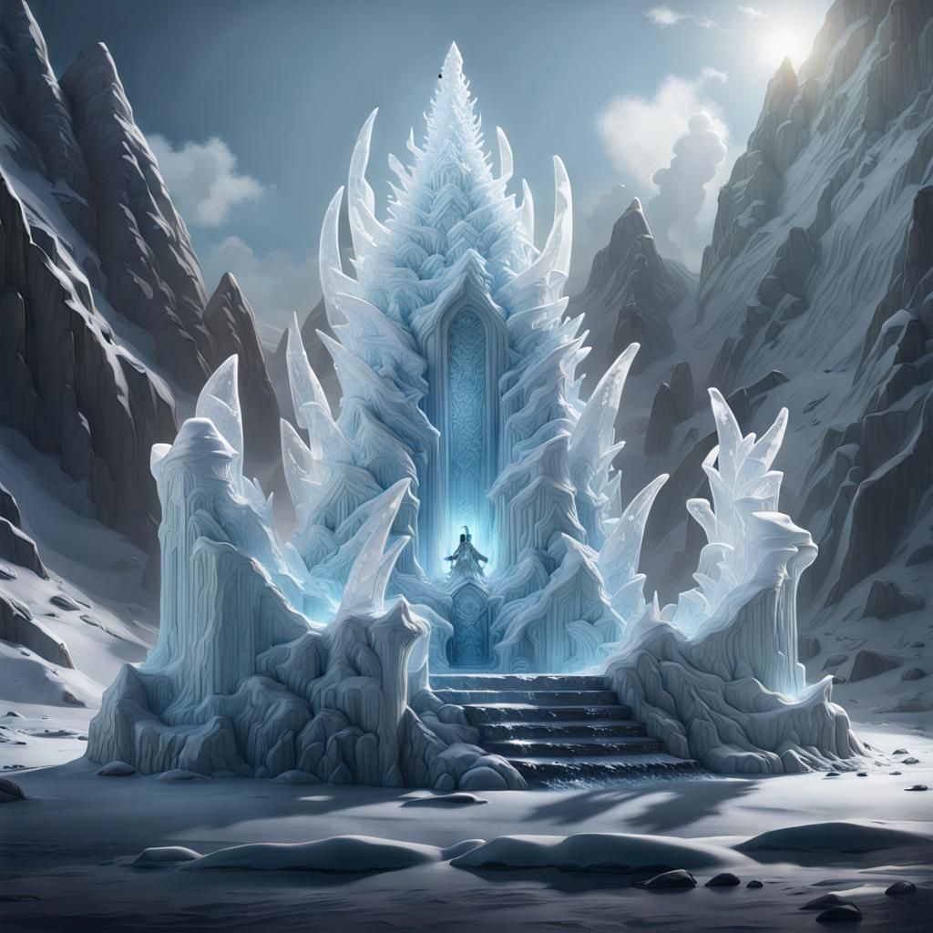 The ice sculpture so amazing and unreal so greatly made like a great ...