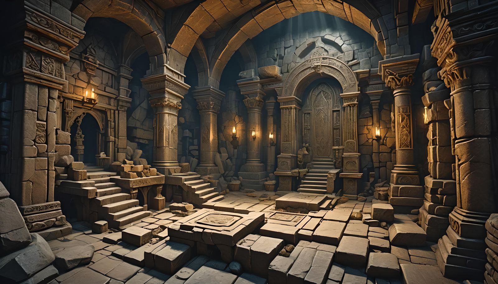 Ancient Dwarven Stone Lair Stronghold - AI Generated Artwork ...