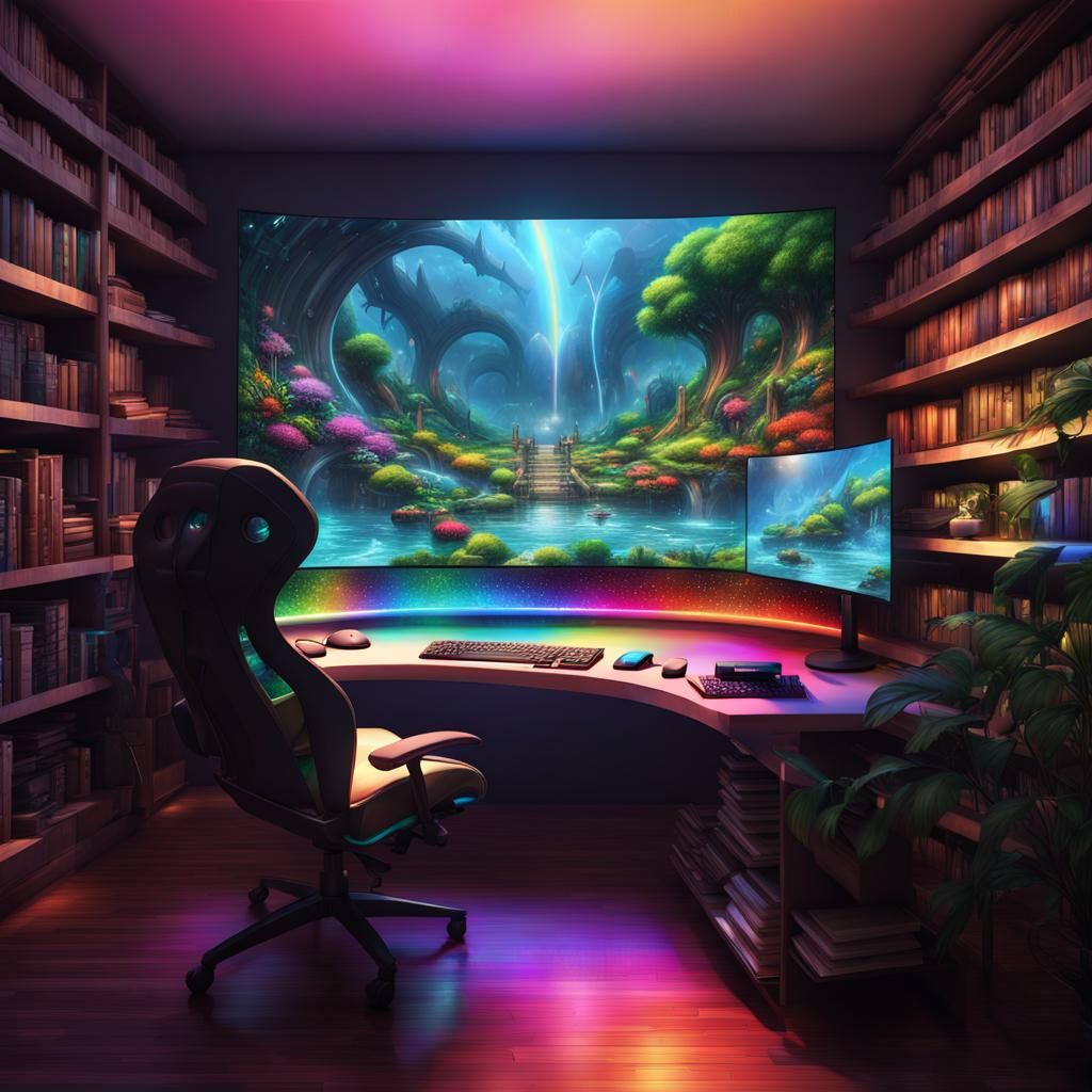 gamer room - AI Generated Artwork - NightCafe Creator