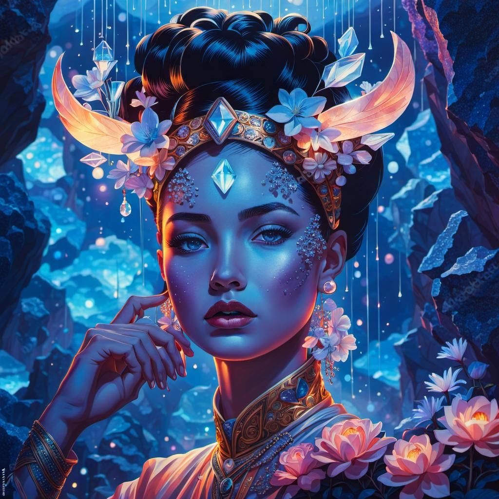 Insanely detailed hyper-realistic beautiful dreamy fantasy geodes and ...