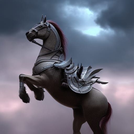 Dramatic Stallion - AI Generated Artwork - NightCafe Creator