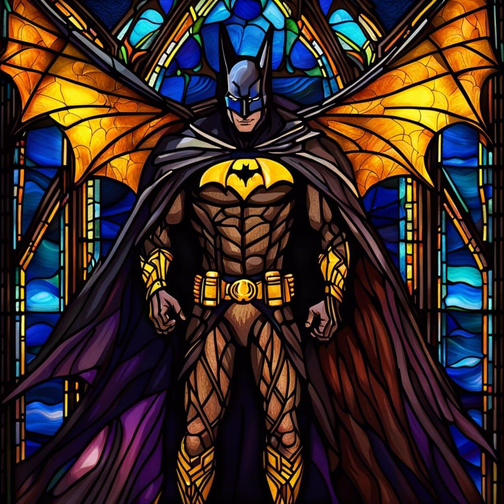 Batman Art in Window - AI Generated Artwork - NightCafe Creator