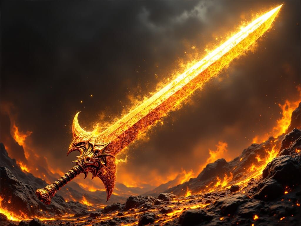 Elemental Sword: A legendary sword forged from the heart of a dying ...