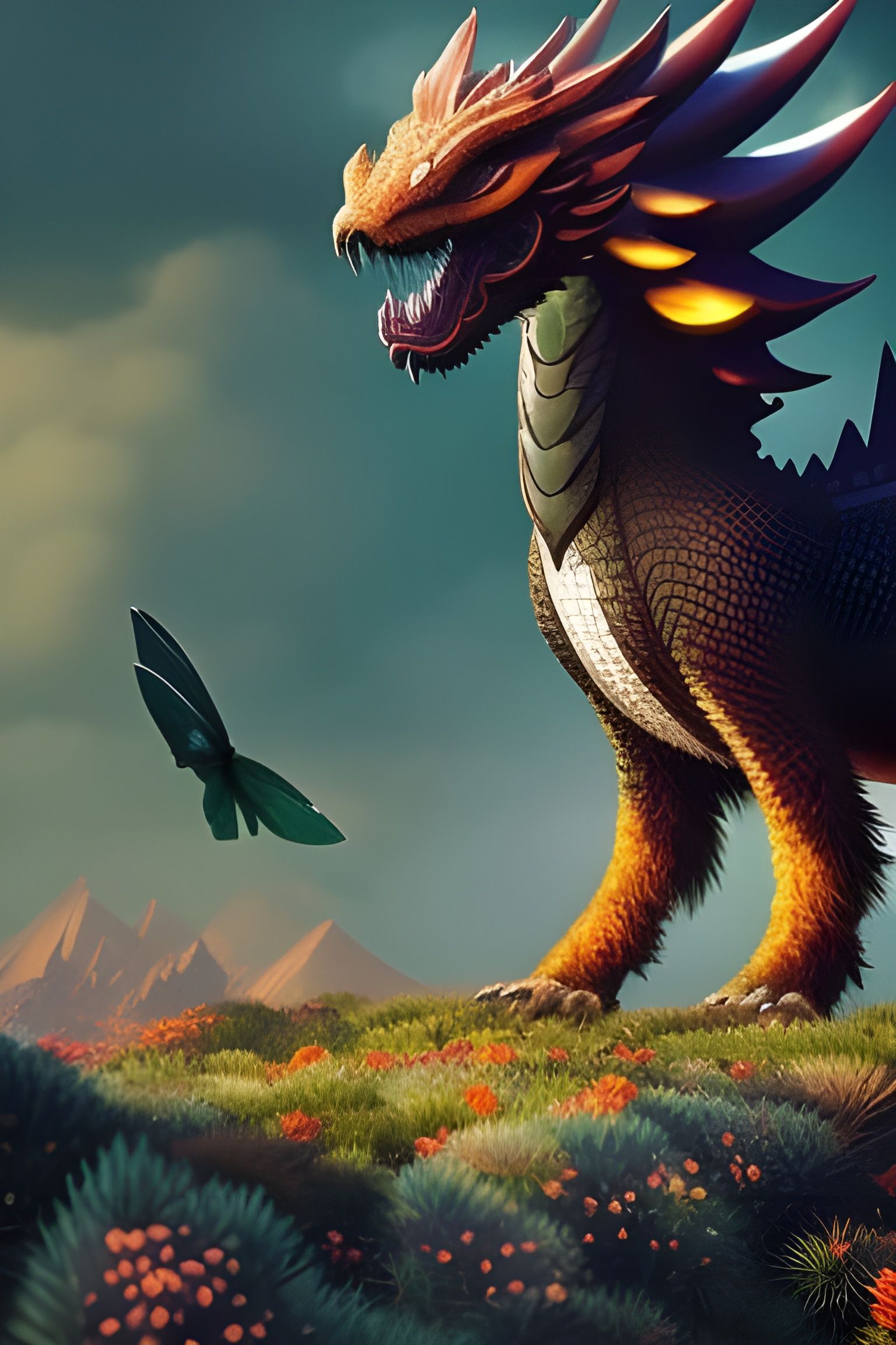 Freedom Dragon - AI Generated Artwork - NightCafe Creator