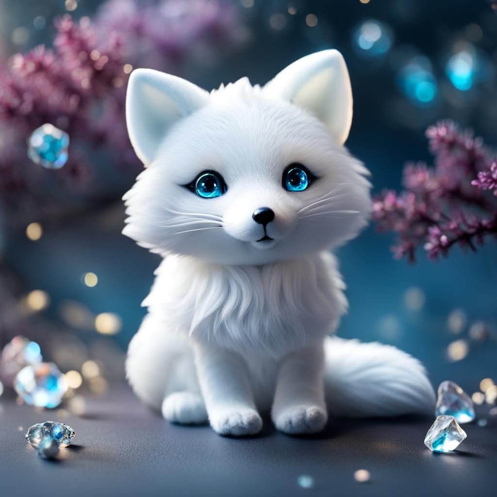 Little White Fox - AI Generated Artwork - NightCafe Creator
