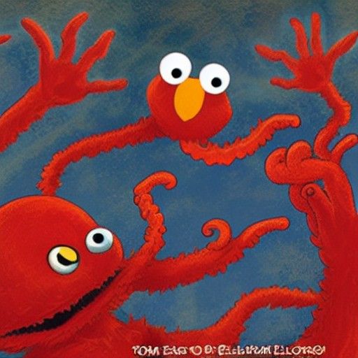 Elmo the eldritch horror - AI Generated Artwork - NightCafe Creator