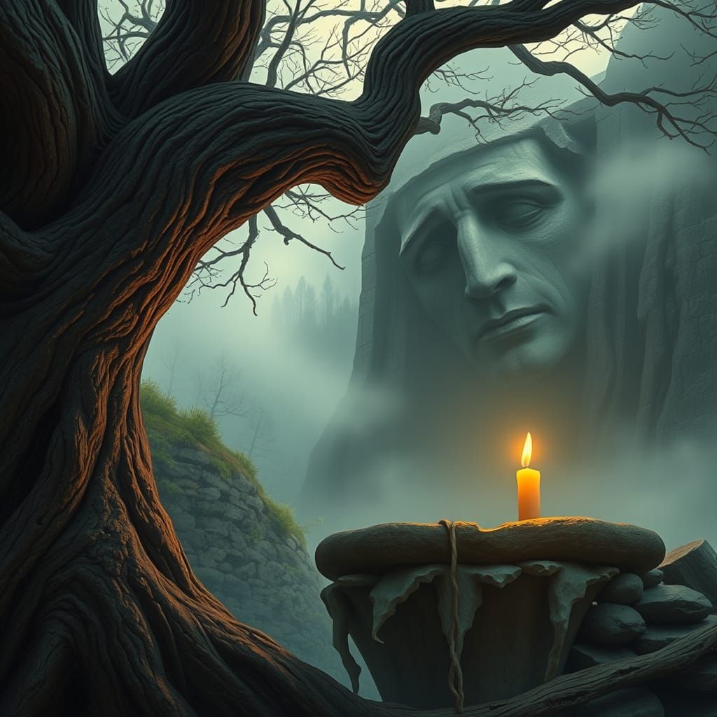 Sad face - Ancient Faces Lie Dormant in the Everyday