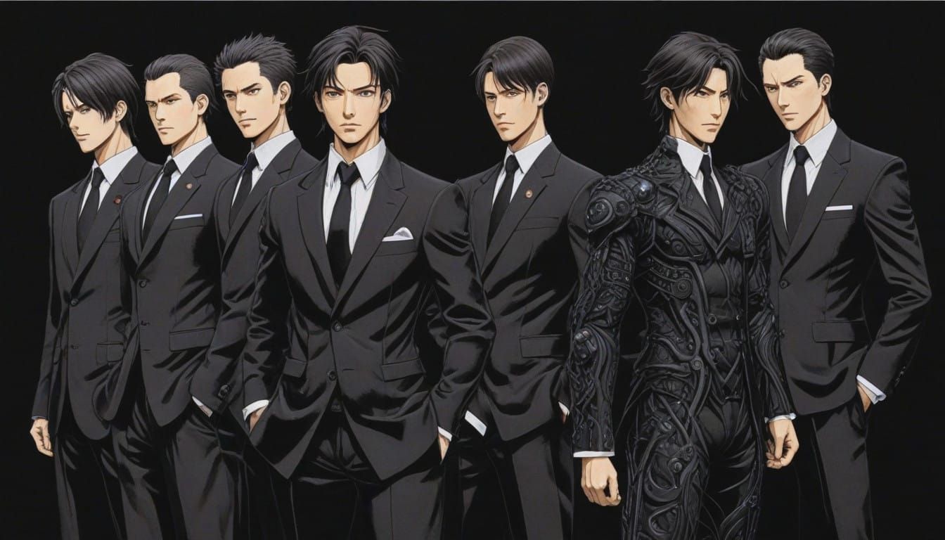 Intricate Anime Needlepoint Hiroya Oku Drawing Gan... - AI Art