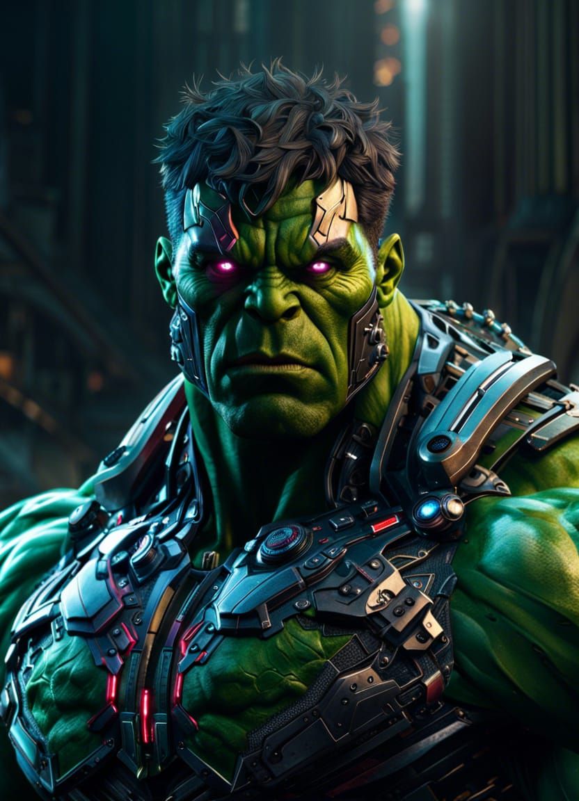 cyborg hulk - AI Generated Artwork - NightCafe Creator