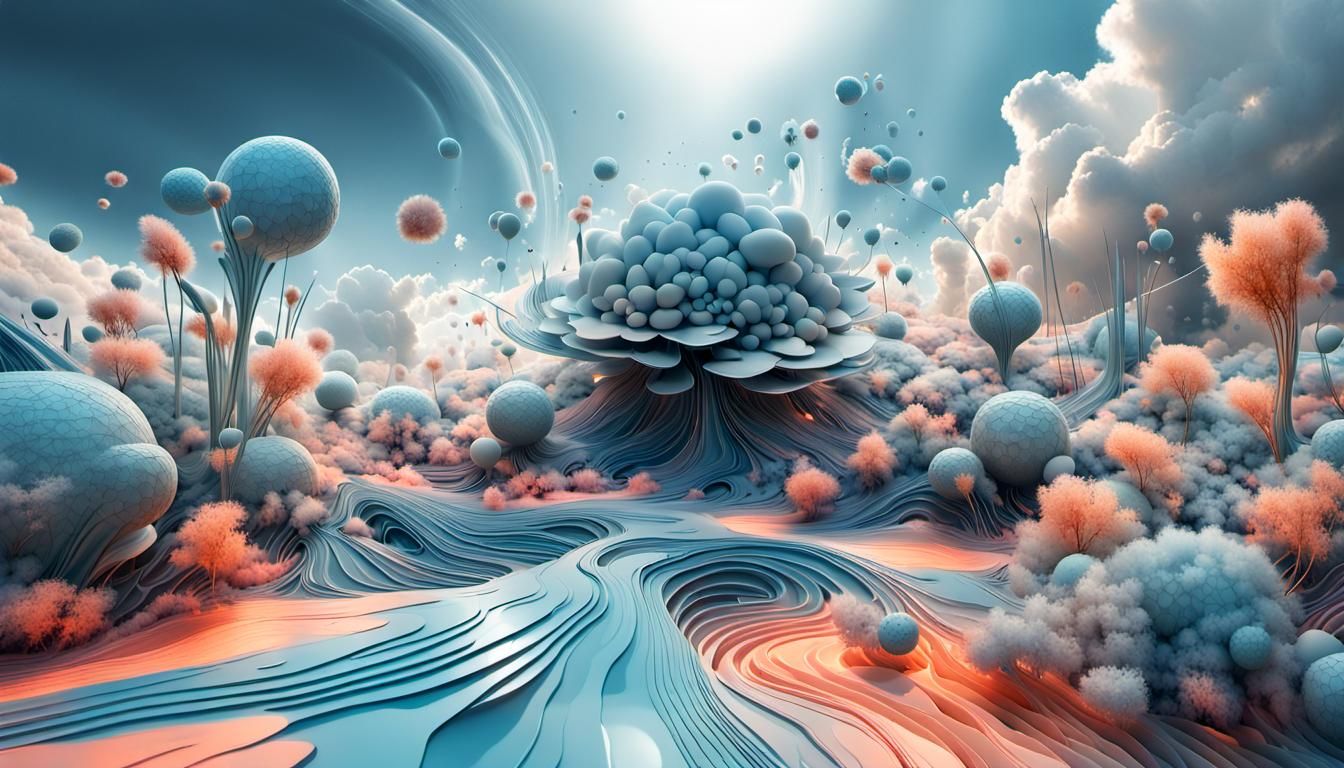 Dark Naturalphoto, hyperreal, epic light, unknown abstract worlds ...