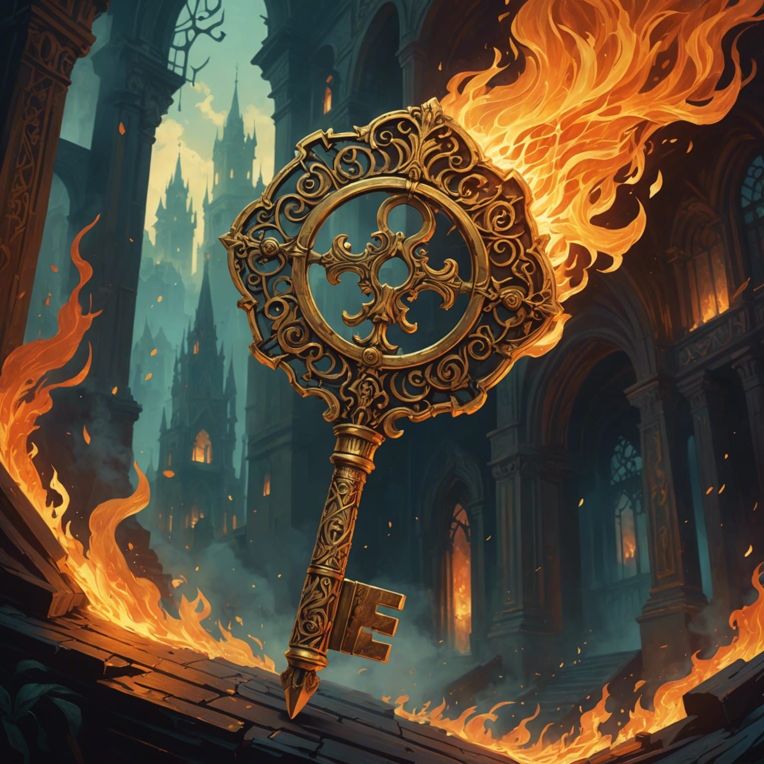 Fire Key - AI Generated Artwork - NightCafe Creator