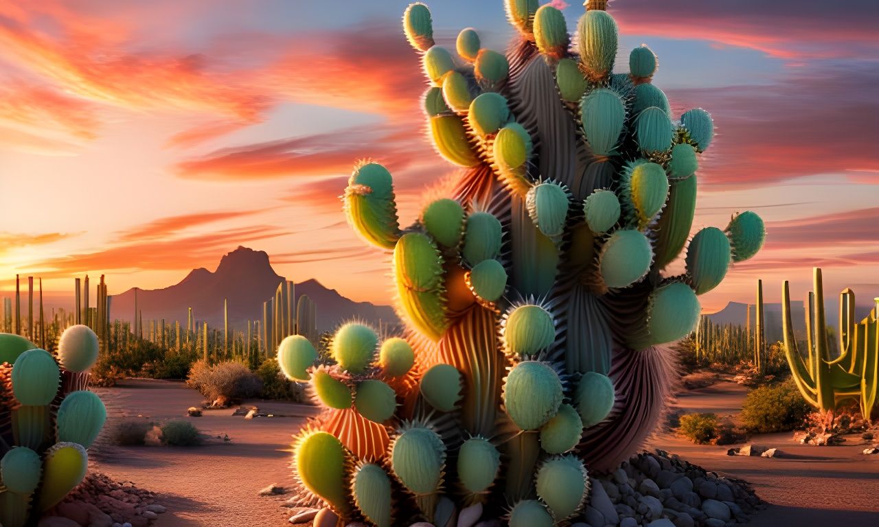Cacti on Cacti - AI Generated Artwork - NightCafe Creator