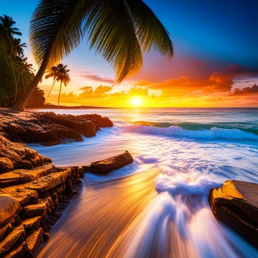 Beach - AI Generated Artwork - NightCafe Creator