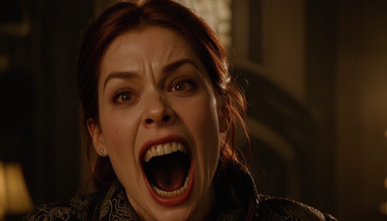 Vampire Mary Jane Watson with Piranha Teeth - AI Art