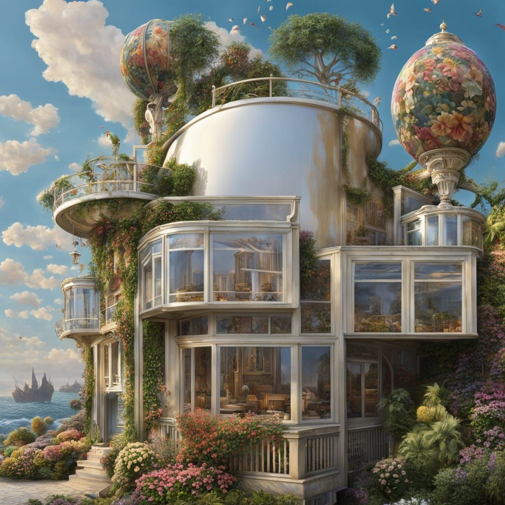 Surrealist house by a 'Sea' : and a target for the sea-borne Raiders we ...