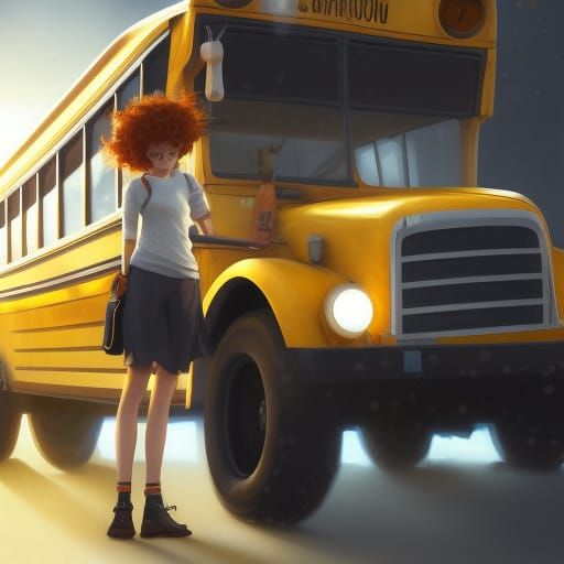 Ms. Frizzle heads to High School - AI Generated Artwork - NightCafe Creator