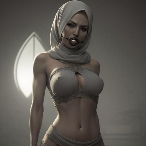 kayden kross hijab scarf bellybutton navel midriff gagged - AI Generated Artwork - NightCafe Creator