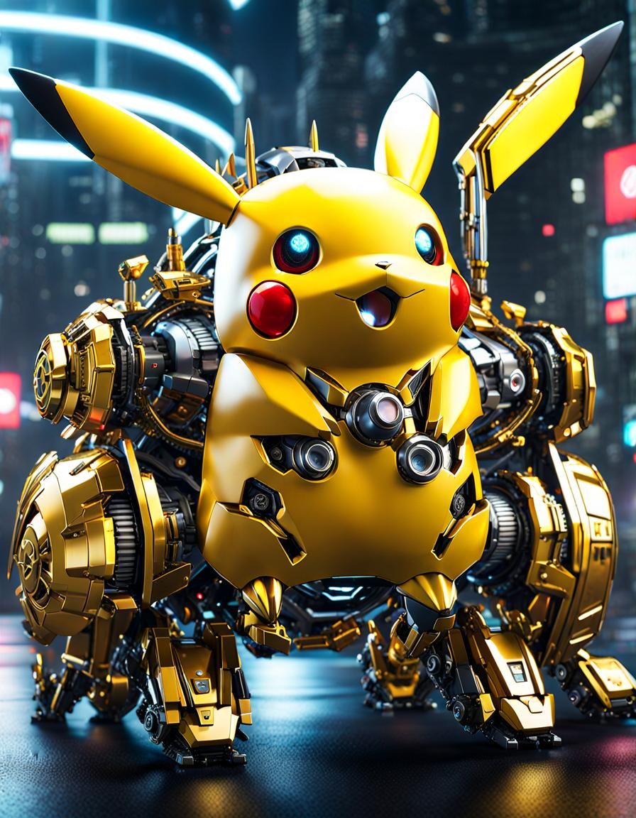 Robotic Pikachu, 8k resolution, hyperdetailed, Anime Key Visual ...