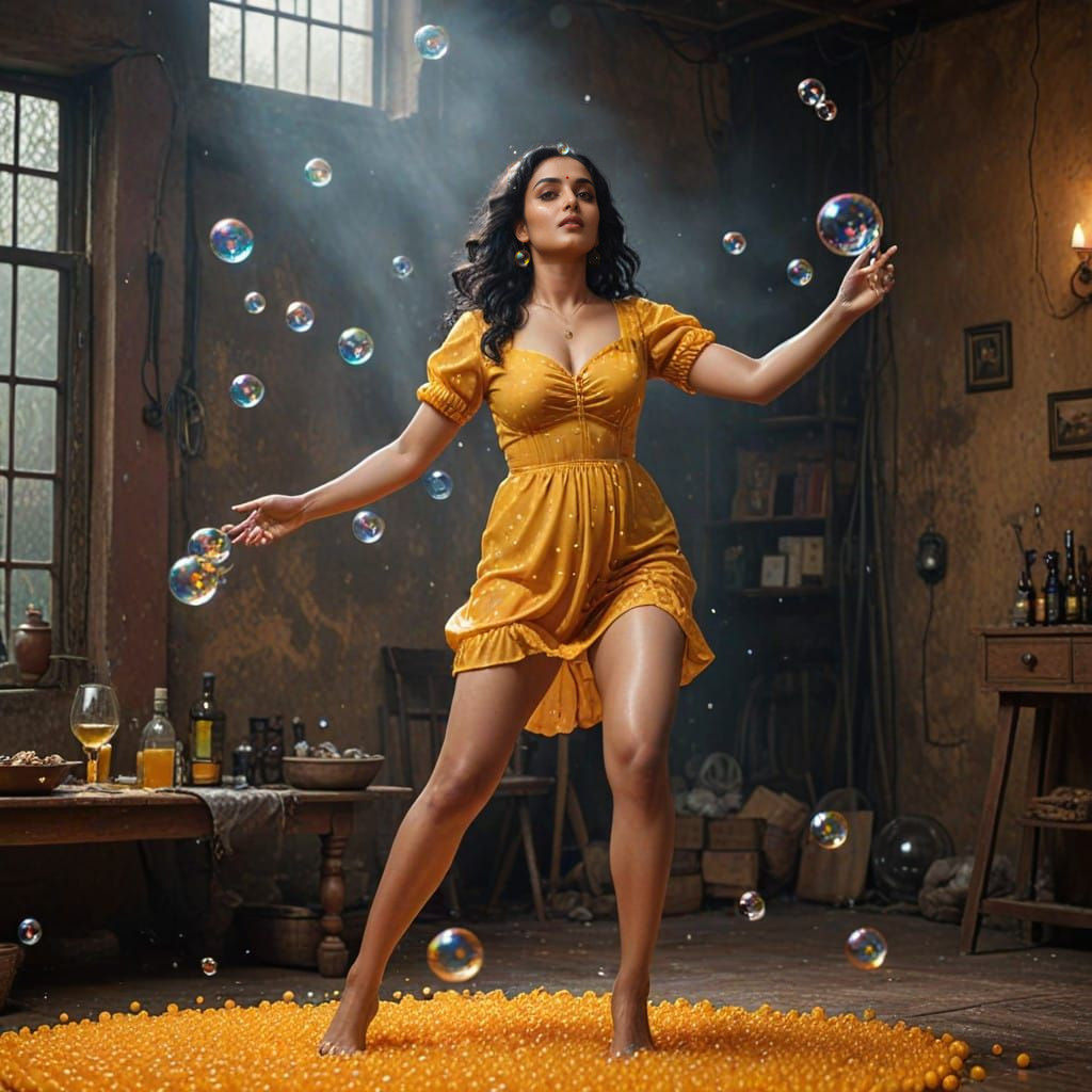 soap bubbles - Epic Cinematic Portrait of a Starlet Amidst ...