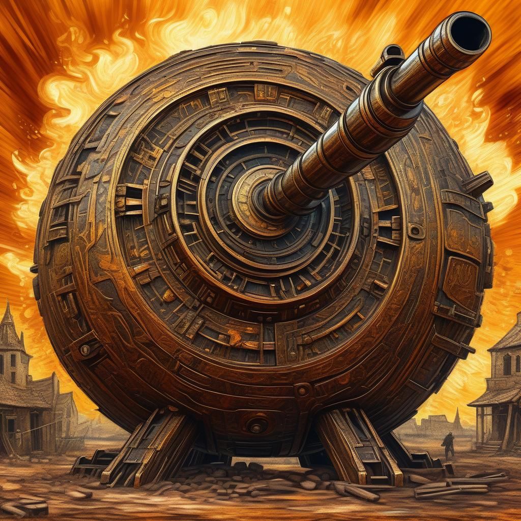 Gunpowder ball Canon Gun - AI Generated Artwork - NightCafe Creator