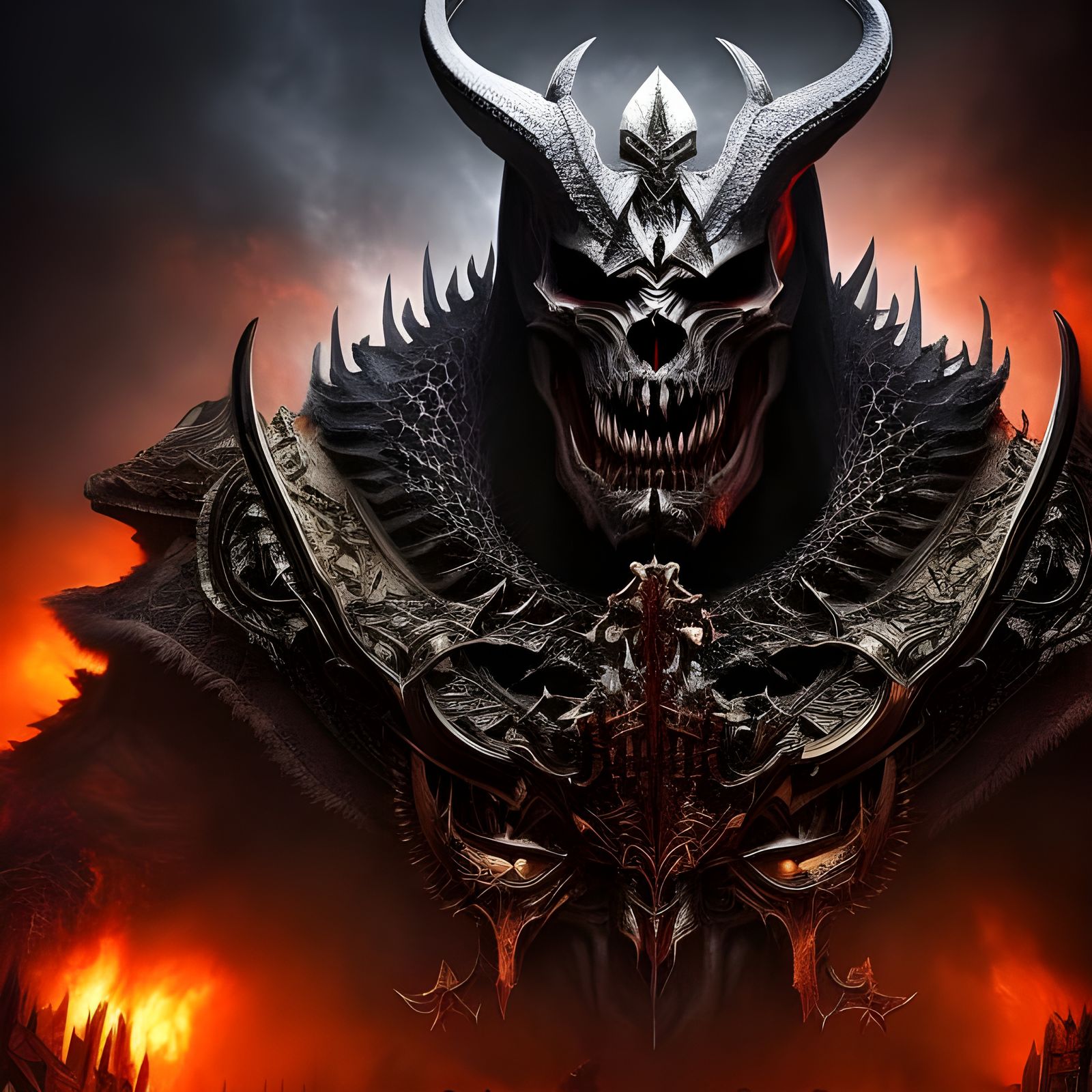 Skull faced demon. - AI Generated Artwork - NightCafe Creator