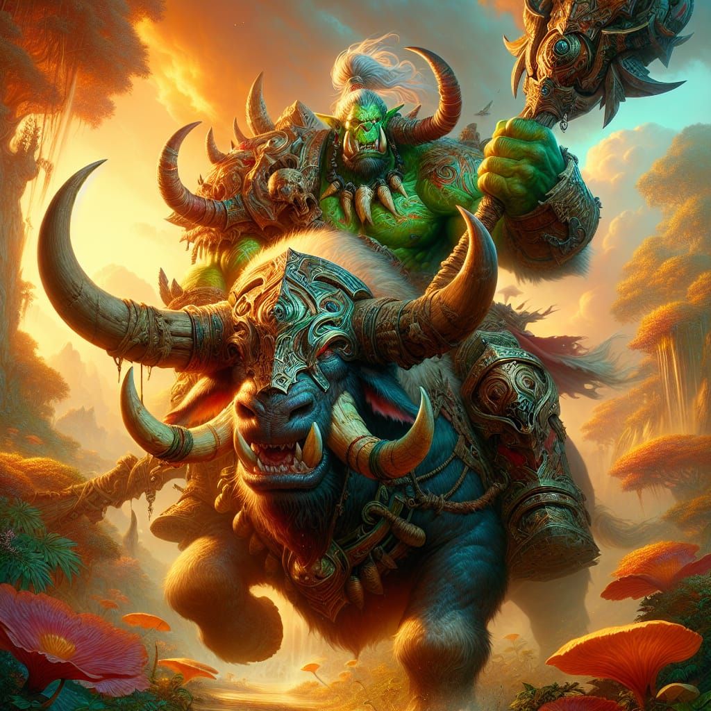 Orc riding - AI Generated Artwork - NightCafe Creator