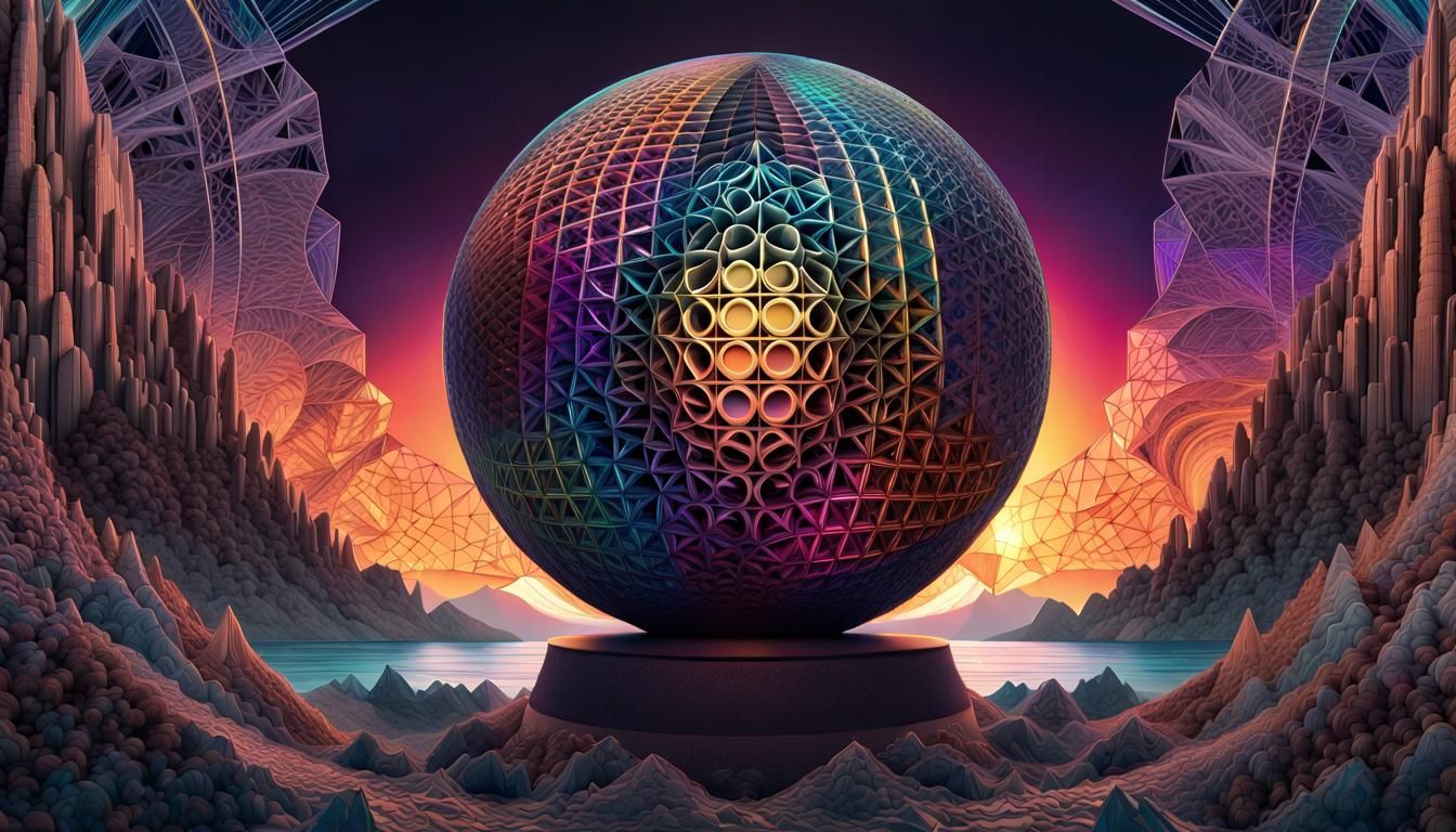 Mathematical landmark in a Surreal landscape - AI Generated Artwork ...