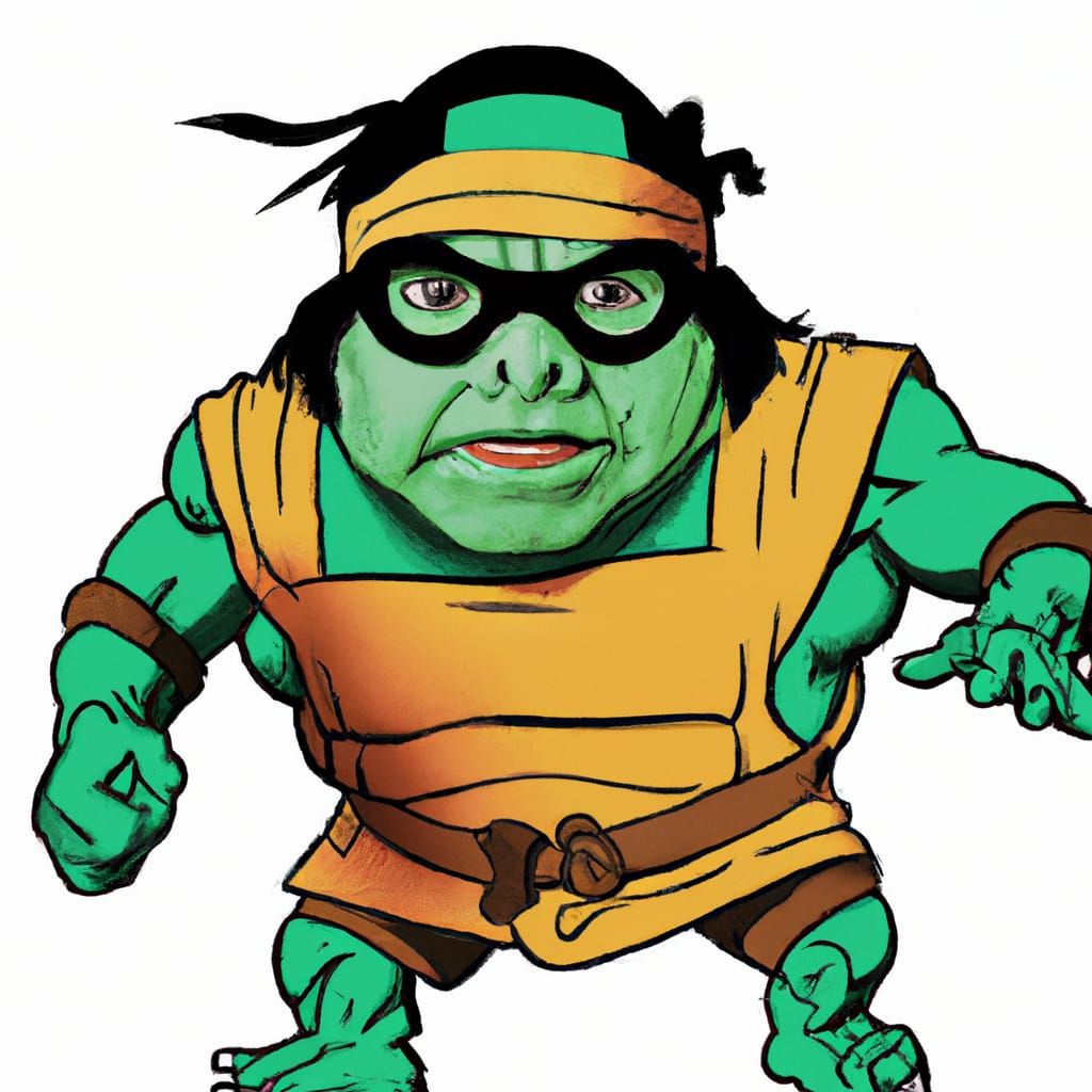 Danny DeVito as a Teenage Mutant Ninja Turtle - AI Generated Artwork ...