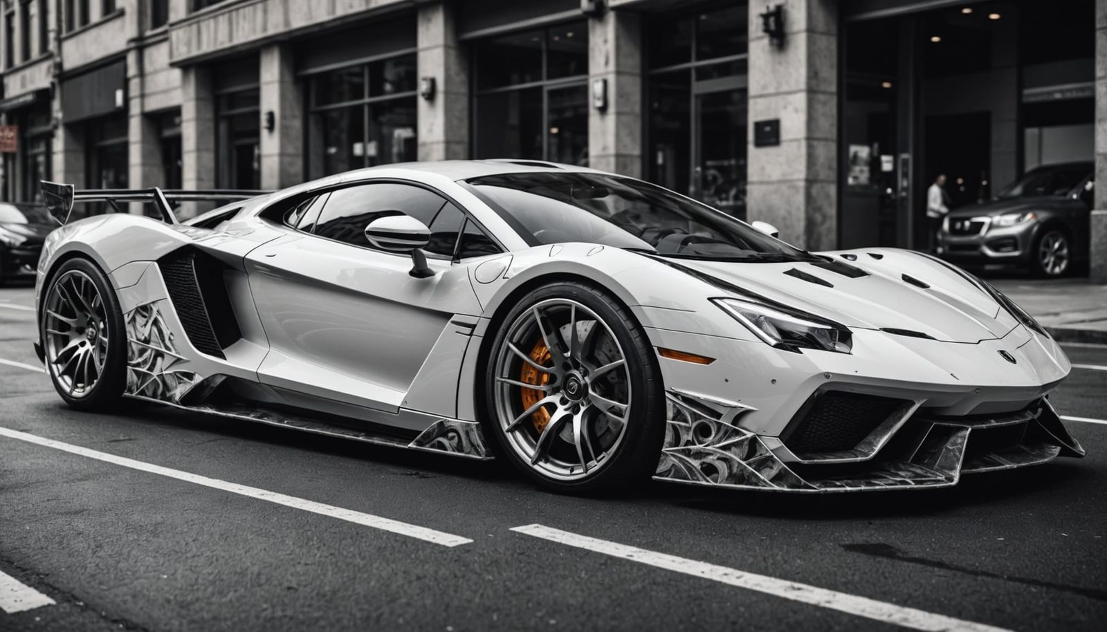 Cyberpunk Hyperrealistic Cybernetic Car Charcoal D... - AI Art