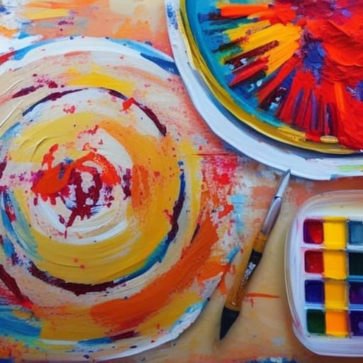 Abstract acrylic layers - AI Generated Artwork - NightCafe Creator