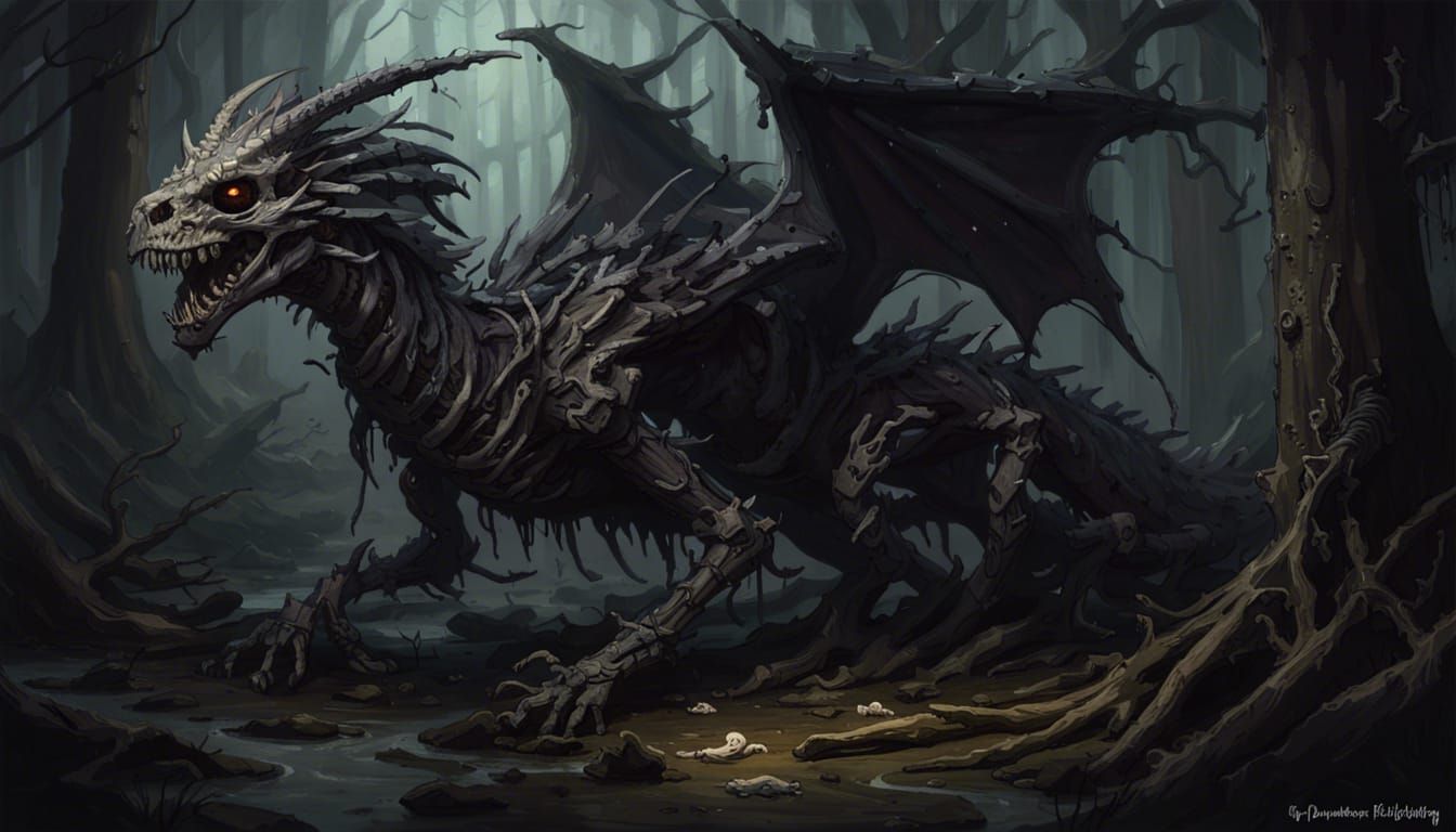 Undead Dragons - AI Generated Artwork - NightCafe Creator