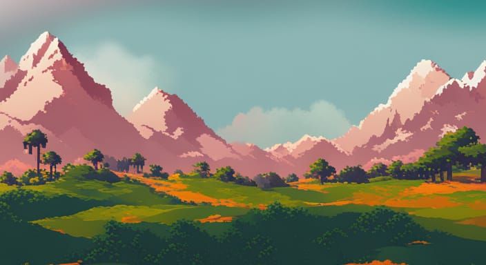 16 bit style landscape - AI Generated Artwork - NightCafe Creator