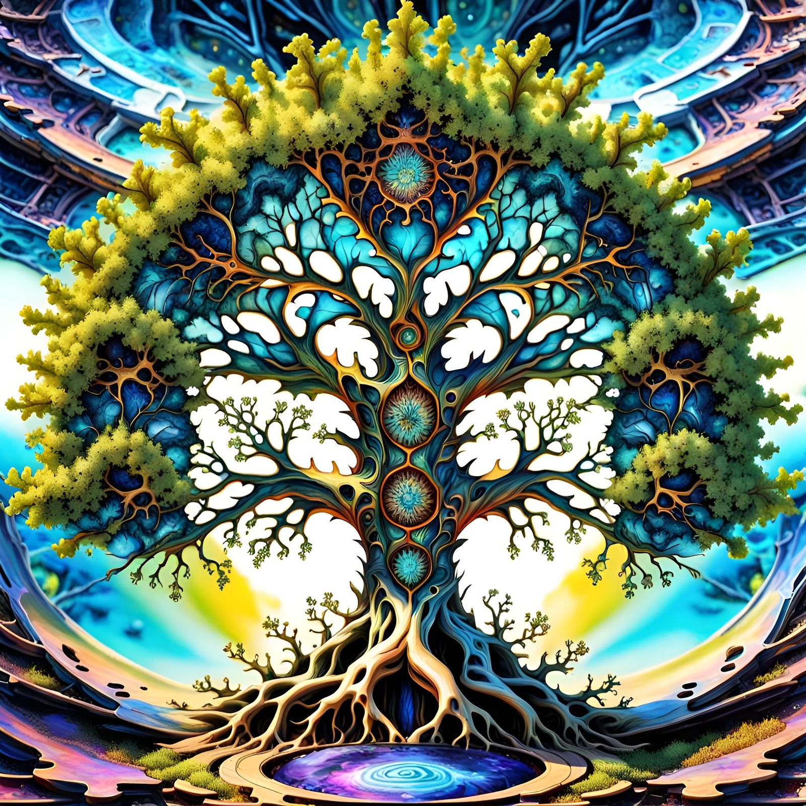 Psychedelic Tree Of Life 28oct23 - AI Generated Artwork - NightCafe Creator